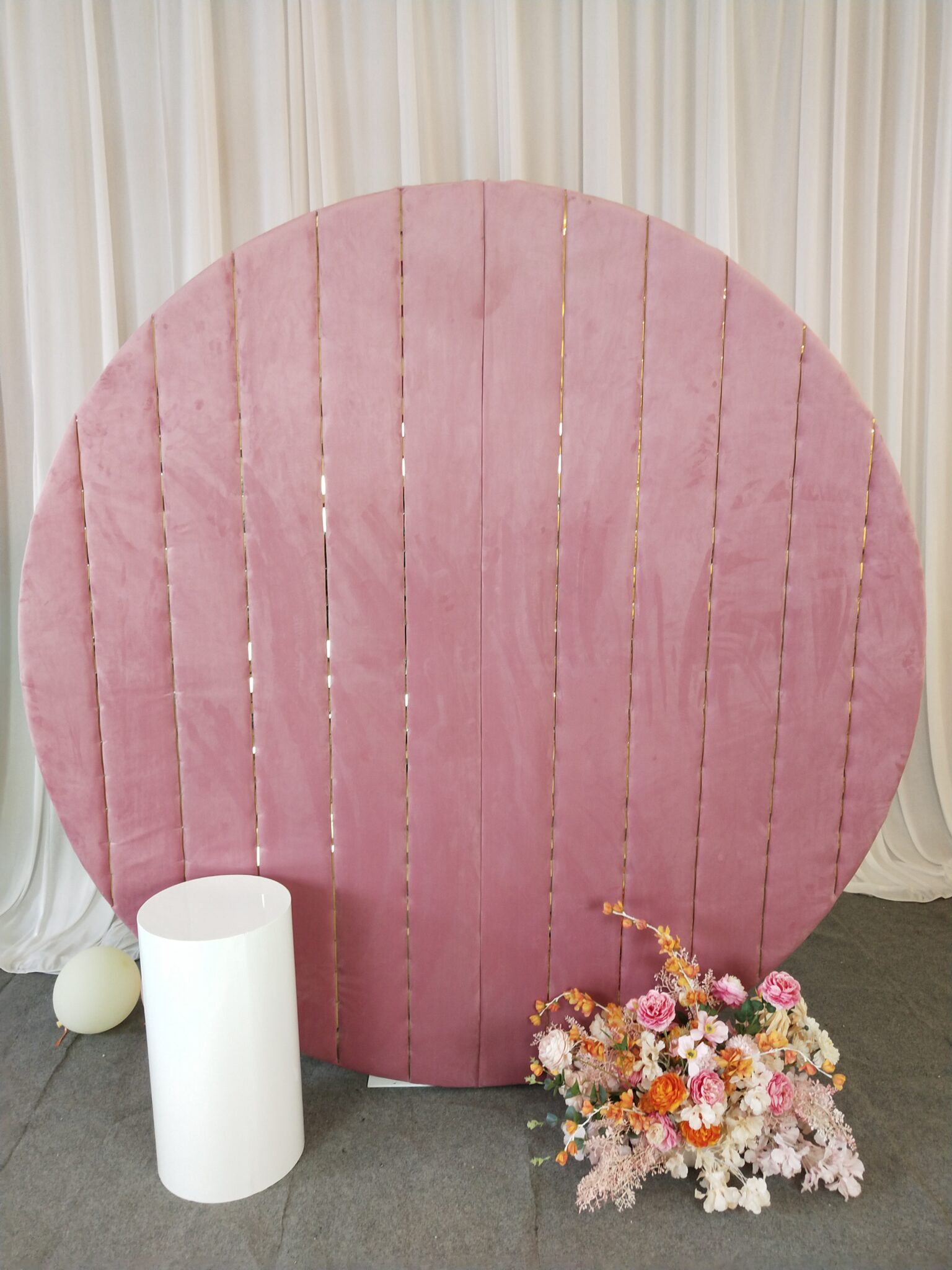 AI240 Velvet round backdrop 200cm | X&L Flower House/Wedding and Event ...