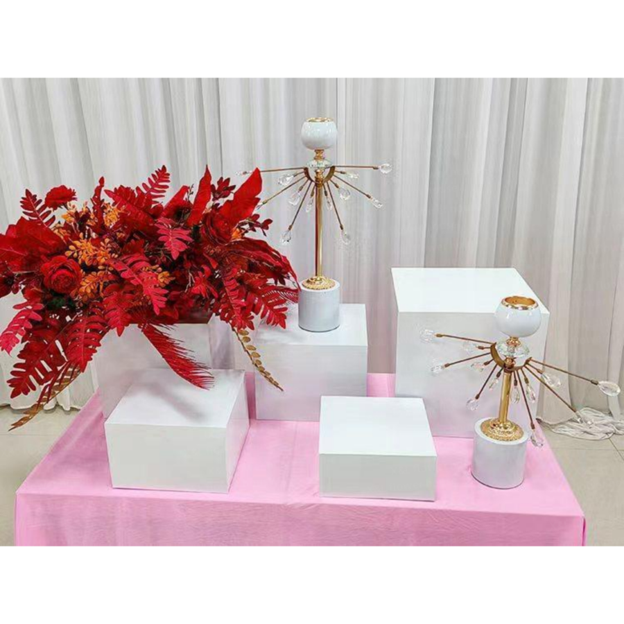 Pre036 Square metal plinth set of 5 sizes (centrepieces) | X&L Flower ...
